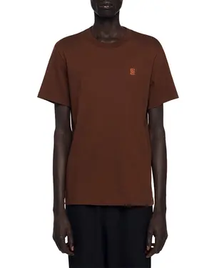 Sandro Short Sleeve Logo Tee - Ginger Bread