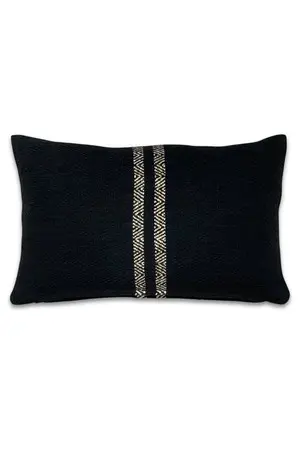 PILLOWPIA Hugh Lumbar Pillow Cover - Black