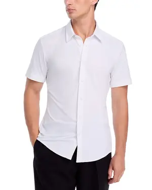 BOSS Performance Roan Slim Fit Button Down Shirt - White