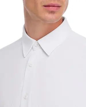 BOSS Performance Roan Slim Fit Button Down Shirt - White