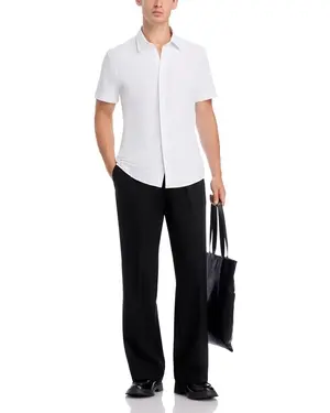BOSS Performance Roan Slim Fit Button Down Shirt - White