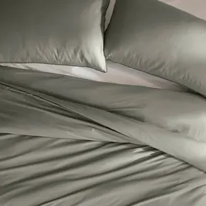 BOLL & BRANCH Signature Comforter Set, King/cal King - Sageleaf