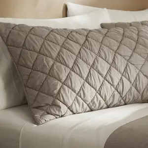 BOLL & BRANCH Signature Hand Stitched Cloud Comforter Set, Full/queen - Pewter