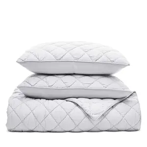 BOLL & BRANCH Signature Hand Stitched Cloud Comforter Set, Full/queen Sky