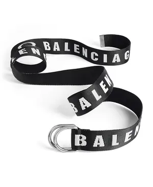 Balenciaga D-ring Belt - Black/white