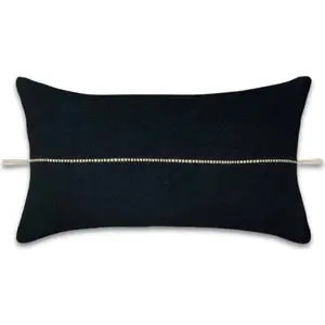 PILLOWPIA Minerva Lumbar Pillow Cover Black