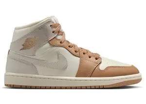 JORDAN 1 Mid Top Sneakers - Pale Ivory/hemp/sail