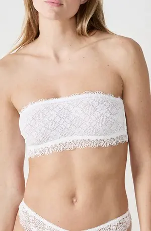 ETAM Souffle Strapless Bandeau Bra - Ecru