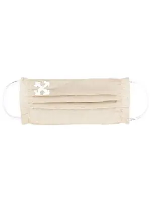 Off-White Embroidered Arrows Mask Bag - Beige/white