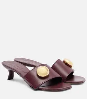 Loewe Anagram Leather Mules