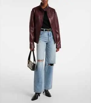 SLVRLAKE Grace Mid-rise Wide-leg Jeans - Blue