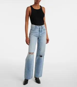 SLVRLAKE Grace Mid-rise Wide-leg Jeans