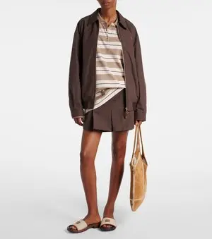 Miu Miu Logo Cotton-blend Blouson