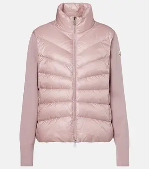 Moncler Down-paneled Virgin Wool Cardigan