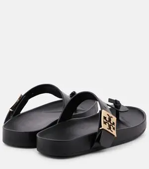 Tory Burch Mellow Leather Thong Sandals - Black