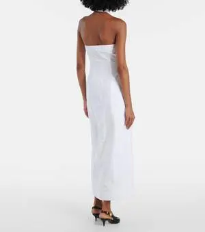 Balmain Open-back Buttoned Shirt Dress