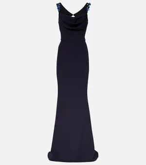 Safiyaa Trimmed Evening Dresses