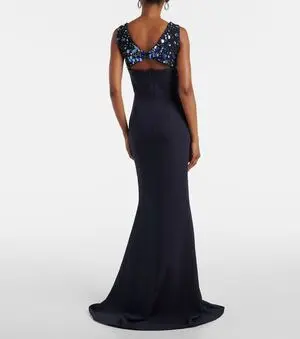 Safiyaa Melina Embellished Crêpe Gown