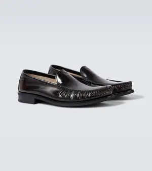 Prada Leather Loafers - Brown