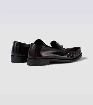 Prada Leather Loafers - Brown