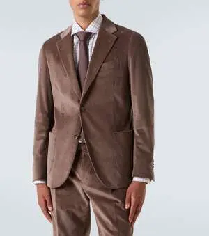 LARDINI Cotton Corduroy Blazer - Brown
