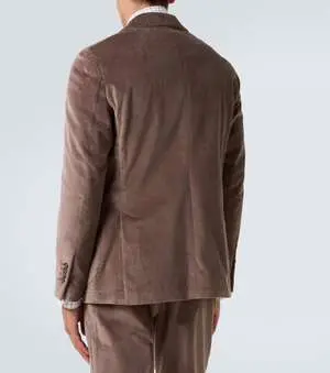 LARDINI Cotton Corduroy Blazer - Brown