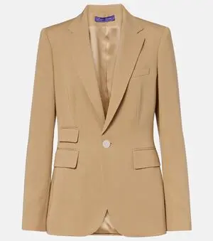 Ralph Lauren Parker Wool Gabardine Blazer - Beige