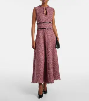 Safiyaa Dorothy Tweed Midi Dress