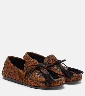 Isabel Marant Étoile Fitza Fringed Suede Loafers - Brown