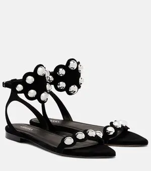 Isabel Marant Étoile Aselda Studded Suede Sandals - Black