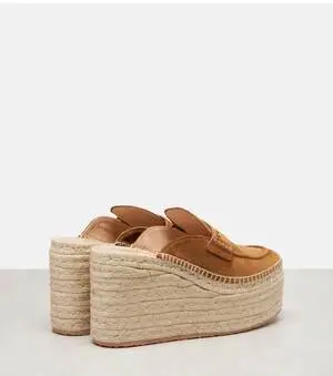 GIANVITO ROSSI Maxilla Suede Espadrille Wedges