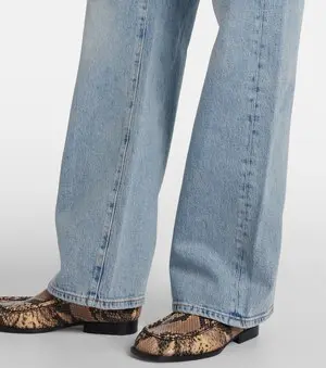 7 For All Mankind Tess Mid-rise Straight Jeans - Blue