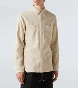 Rick Owens Cotton And Linen Corduroy Overshirt