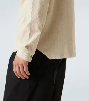 Rick Owens Cotton And Linen Corduroy Overshirt