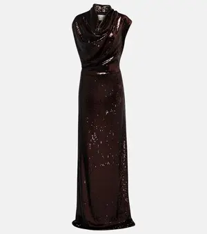 Tove Azalea Sequin Gown - Brown