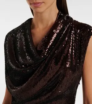Tove Azalea Sequin Gown - Brown