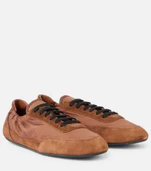 PRADA Collapse Re-Nylon And Suede Sneakers