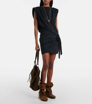 Isabel Marant Étoile Marielle Draped Minidress - Black