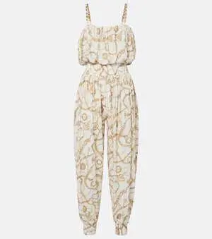 Balmain Chain Printed Jumpsuit - Gold