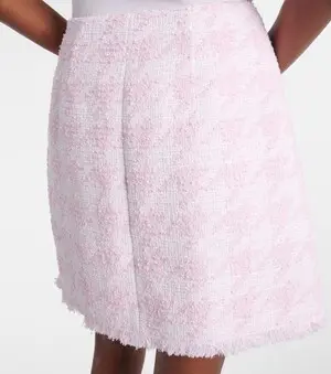 Balmain Houndstooth Cotton-blend Miniskirt