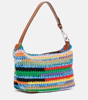 Miu Miu Logo Crochet Shoulder Bag