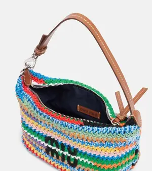 Miu Miu Logo Crochet Shoulder Bag