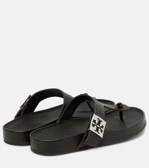 Tory Burch Mellow Leather Thong Sandals - Brown