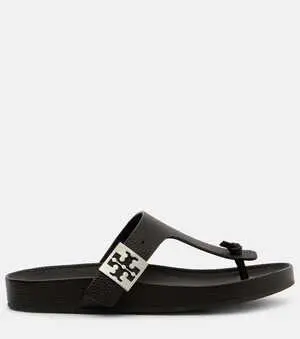 Tory Burch Mellow Leather Thong Sandals - Brown