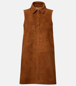 FRAME The Suede City Minidress - Brown