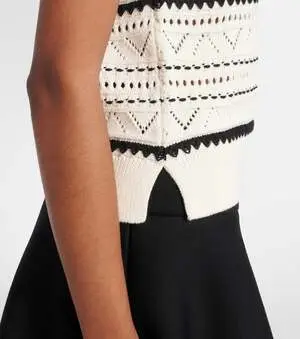 Varley Athena Pointelle Cotton Sweater Vest