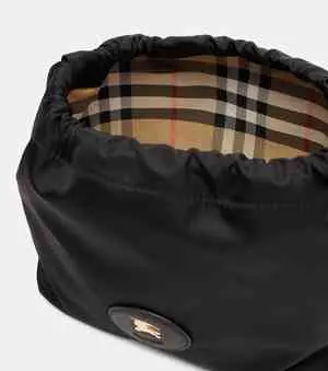 Burberry Reversible Leather-trimmed Pouch