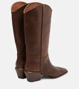 Paris Texas Bettina Leather Cowboy Boots - Brown