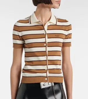 Prada Striped Cotton Top