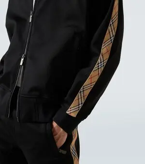 Burberry Check Cotton-blend Jersey Track Jacket